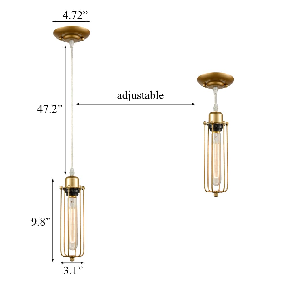 Industrial Mini Metal Cage Brass Pendant Lighting – moose.lighting