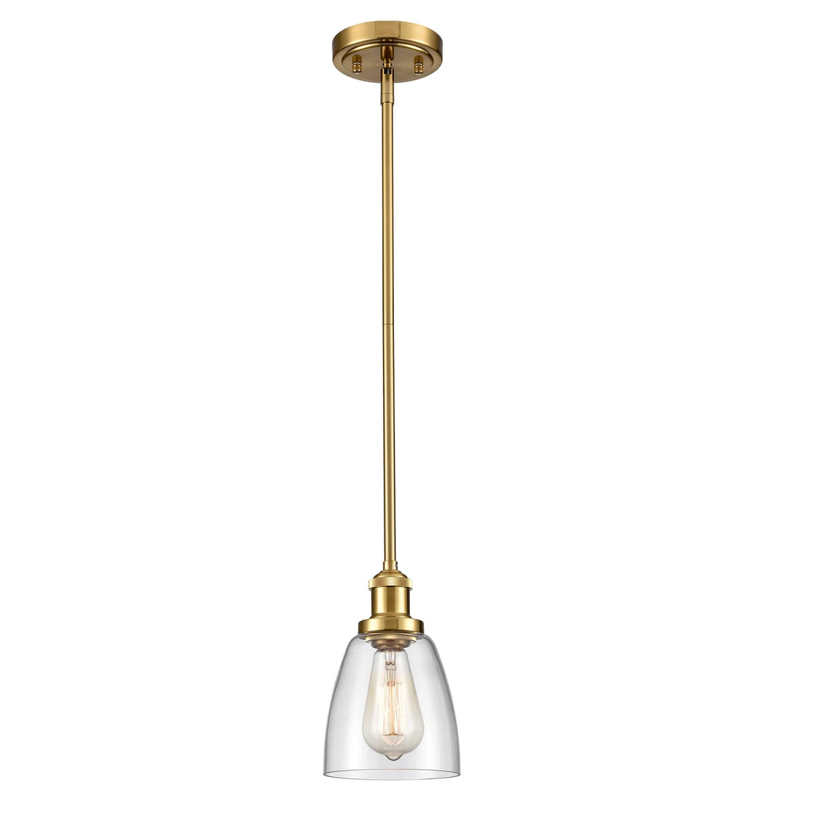 Modern Brass Mini Stem Pendant Light Glass Kitchen Fixture – moose.lighting