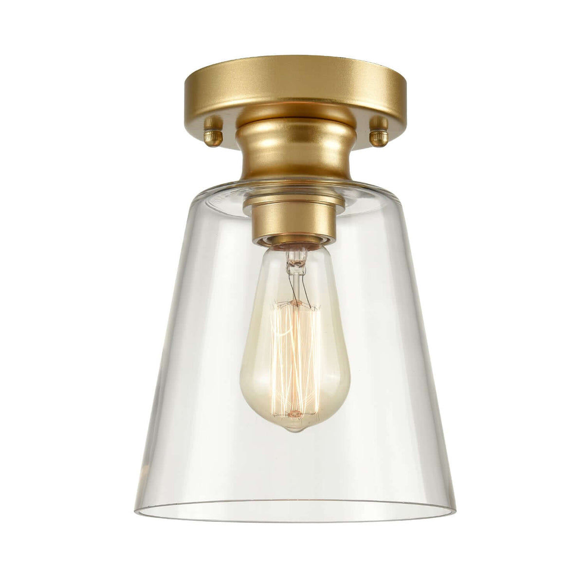 Modern Glass Shade Gold Ceiling Light Fixture Flush Mount – moose.lighting