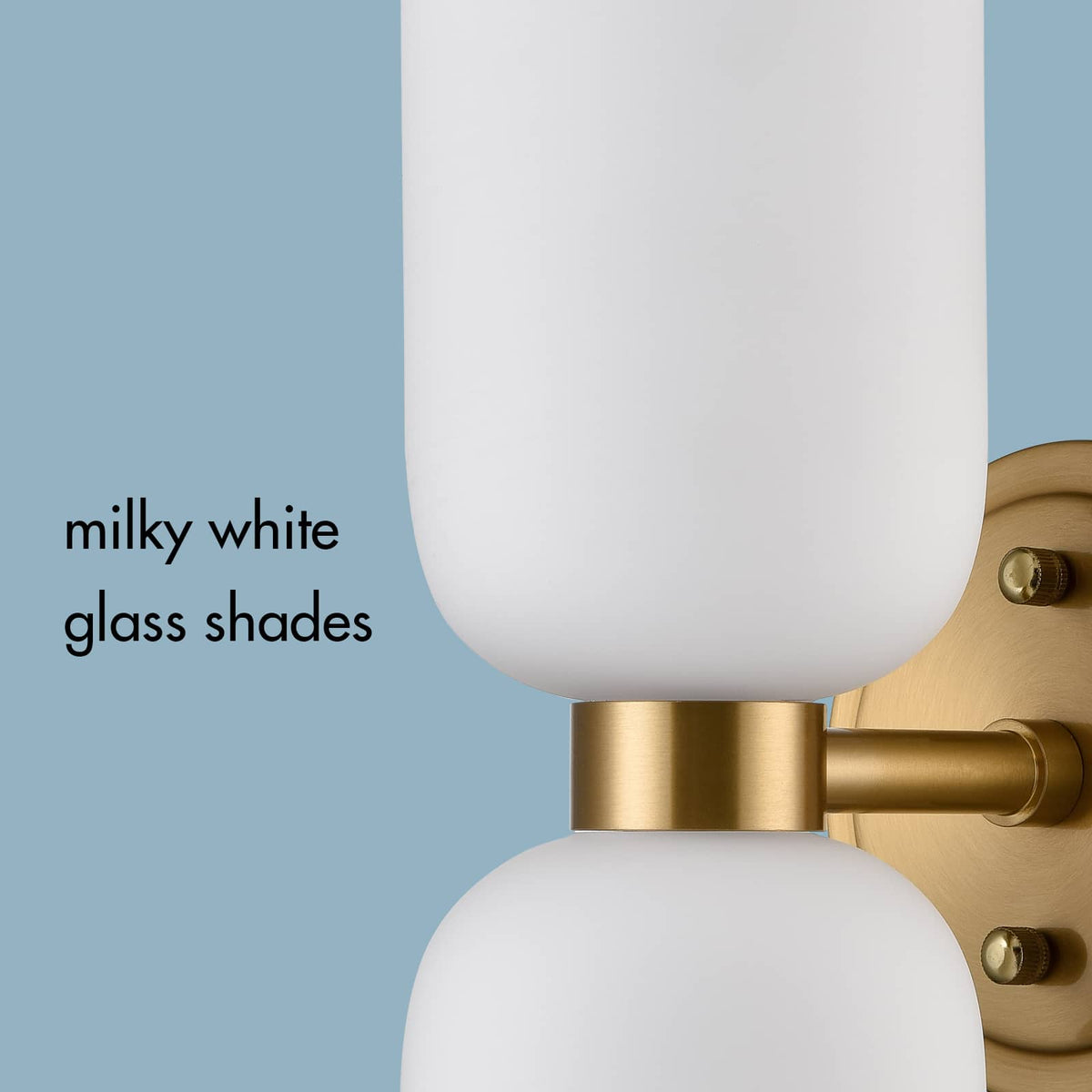 Modern Gold Wall Sconce with Milky Glass Shades Dimmable – moose.lighting