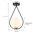 Modern Vanity Kitchen Semi Flush Mount Ceiling Light Fixture – moose ...